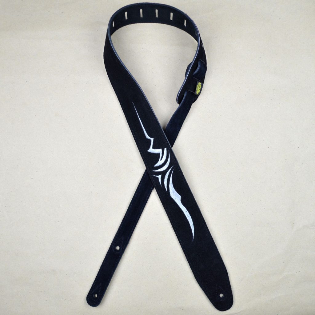 Aboriginal Art Guitar Strap - Yalke Blue RSI-03 - Colonial Leather