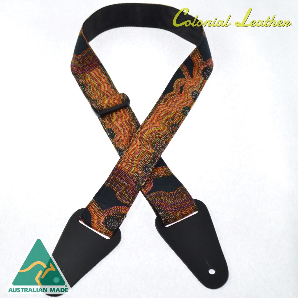 Aboriginal Art Guitar Strap - Mina Yukurrpa Dreaming RSI-28 - Colonial ...
