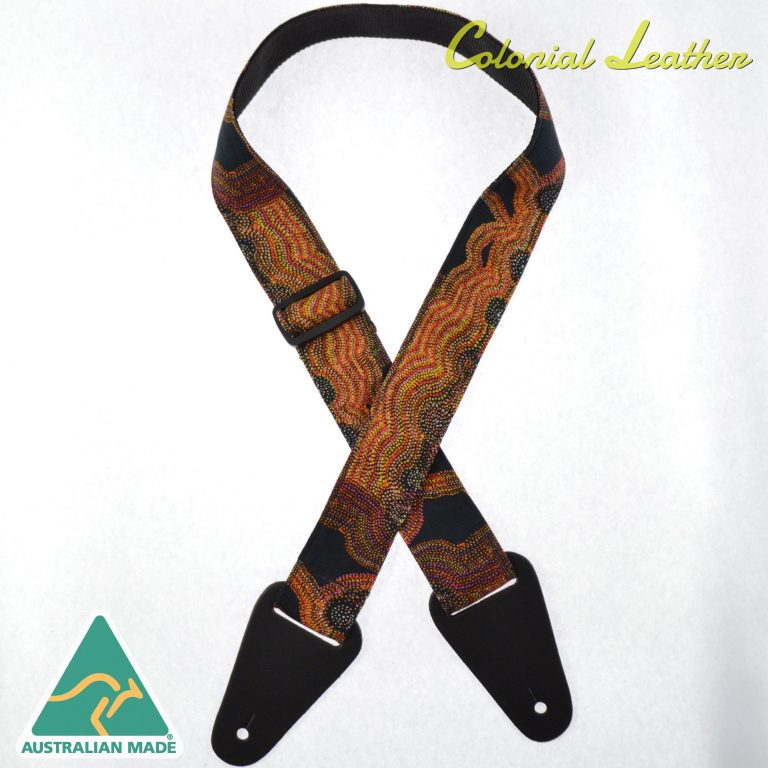 Aboriginal Art Guitar Strap - Mina Yukurrpa Dreaming RSI-28 - Colonial ...